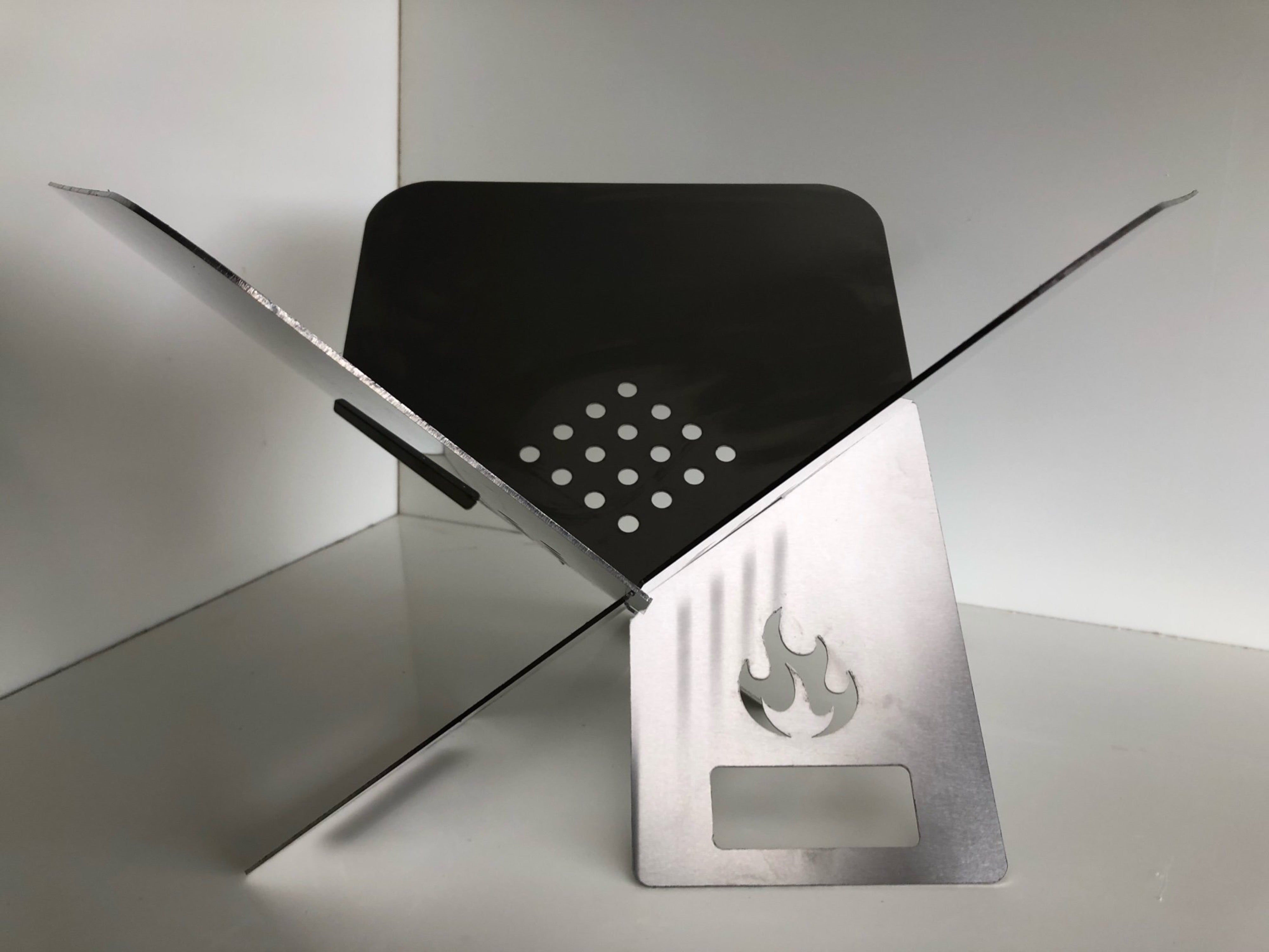 Stainless Steel Portable, Collapsible, Flat Pack Firepit- UK Made ...