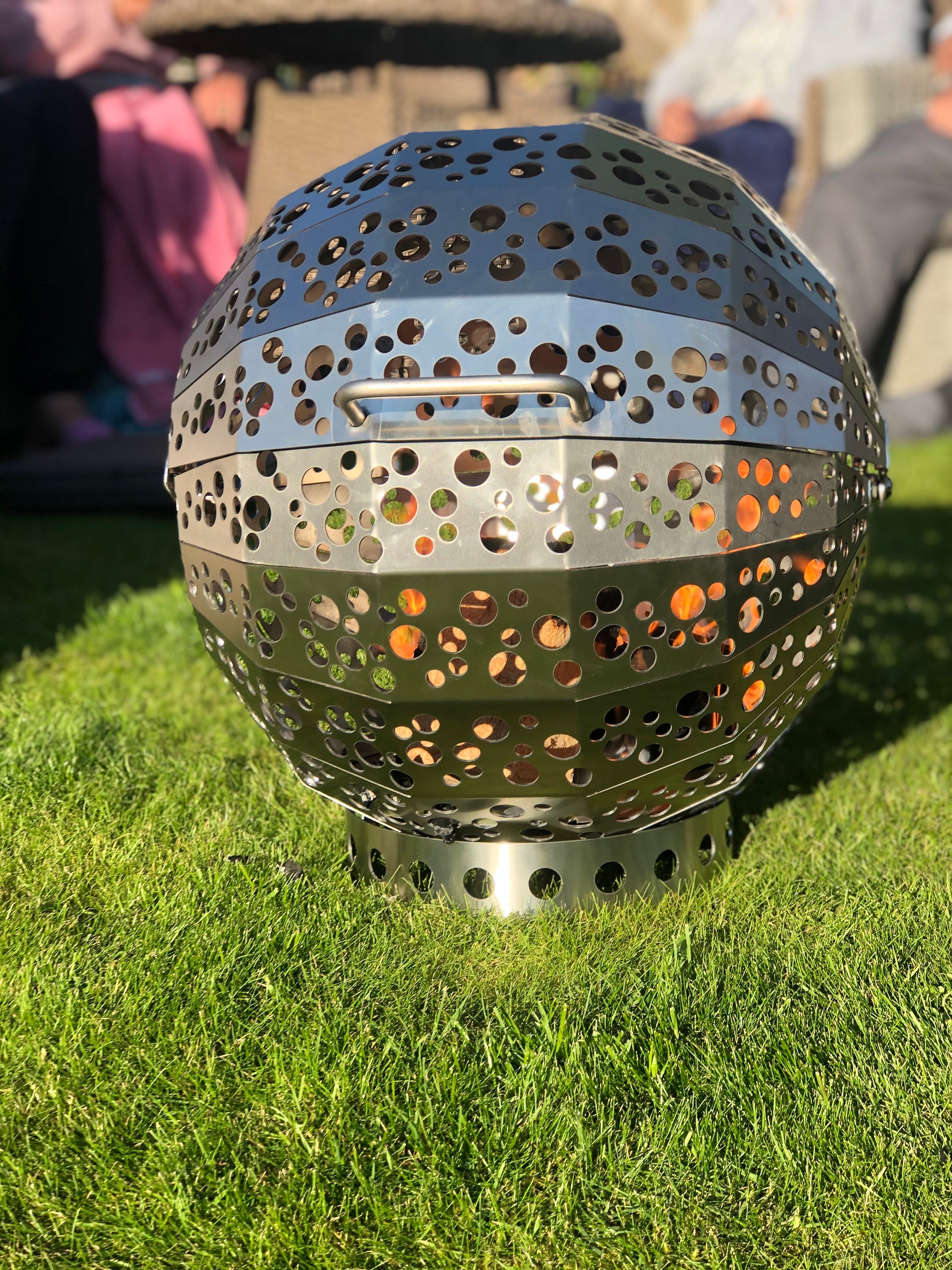 Stainless Steel Bubbles Fire Pit Globe FireBall Fire Pit – Match Steel